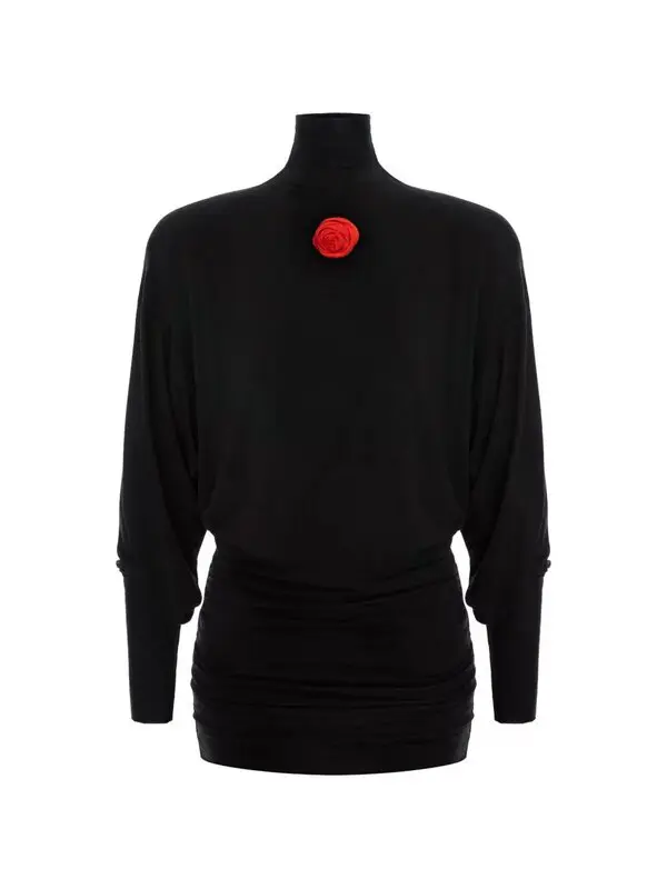 MANURI Rossie Floral-appliqué Mini Dress