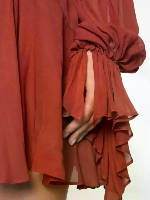 DE LA VALI Casimiro Ruffled Mini Dress