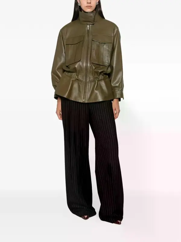 DUCIE Hope Cinched-waist Jacket - Green