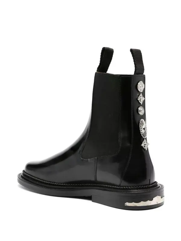 TOGA VIRILIS Stud-embellished Leather Ankle Boots