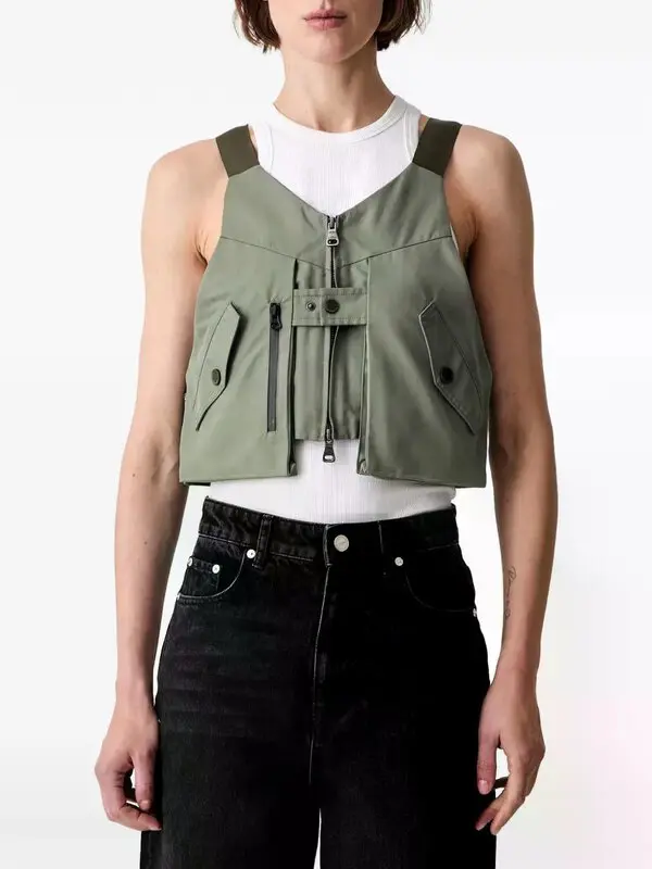 Andersson Bell Some Might Say Zip-up Cropped Top