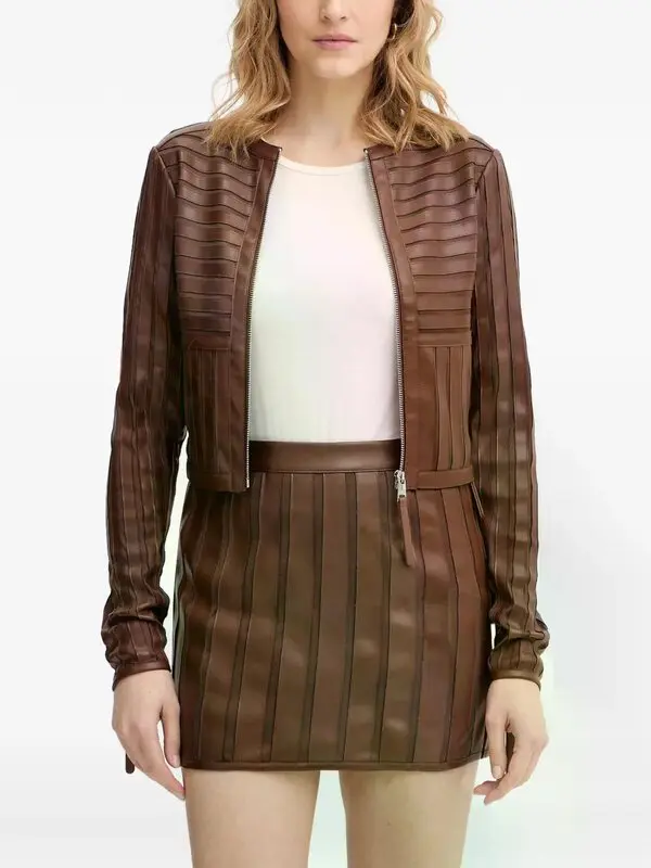 SILVIAN HEACH Pleated Collarless Jacket