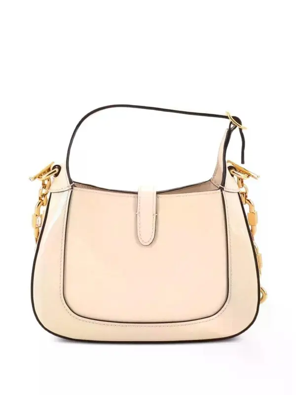 Gucci Jackie 1961 Chain Patent Mini Shoulder Bag - White