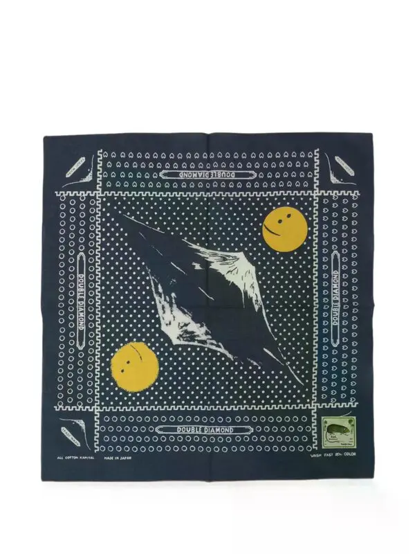 Kapital Fastcolor Selvedge Graphic-print Cotton Scarf