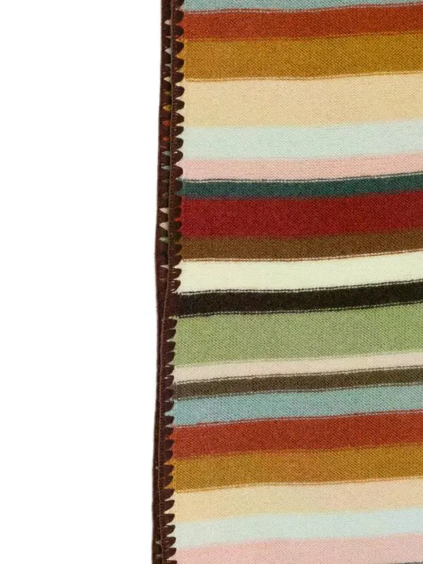 Paul Smith Signature Stripe Blanket-stitch Scarf