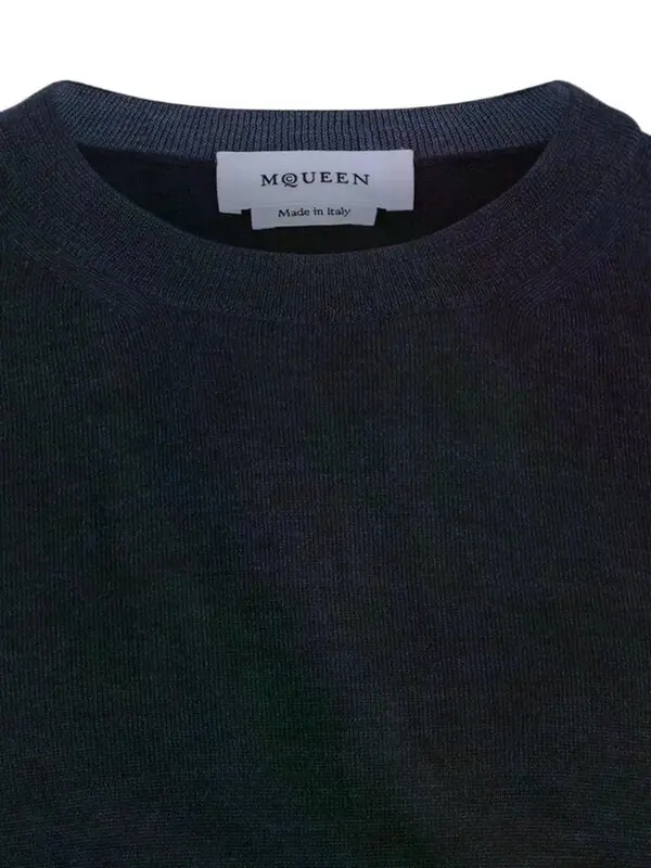 Alexander McQueen Embroidered-logo Crew-neck Sweater
