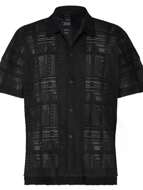 Issey Miyake Lace Grid Pleats Shirt