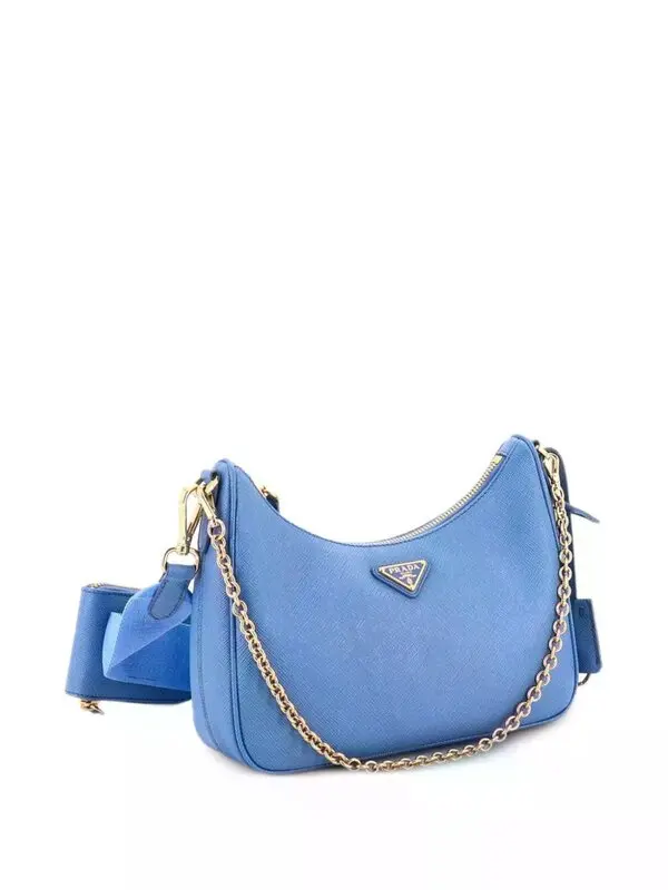 Prada Re-edition 2005 Saffiano Leather Shoulder Bag - Blue