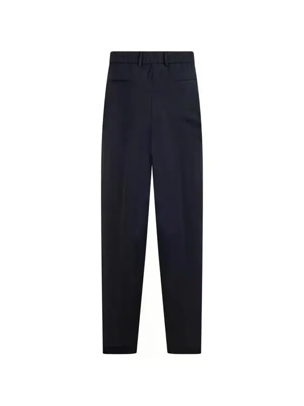 BOSS Relaxed-fit Trousers In Patterned Virgin Wool