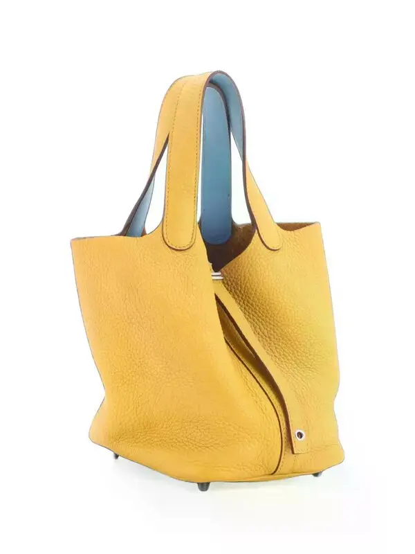Hermès Eclat Picotin Lock Bag Clemence Pm Tote Bag - Blue