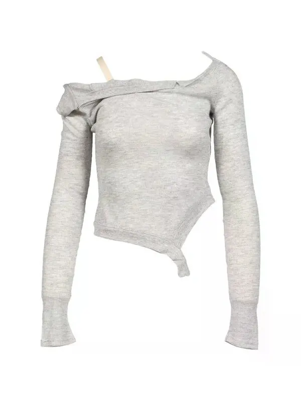 GLOWNY Demi Soft Breeze Asymmetric Off-shoulder Top
