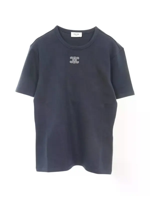 Celine 2020s Triomphe Short-sleeve Cotton T-shirt