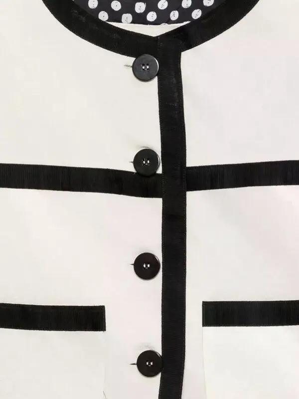 ALESSANDRO ENRIQUEZ Contrast-trim Cropped Jacket