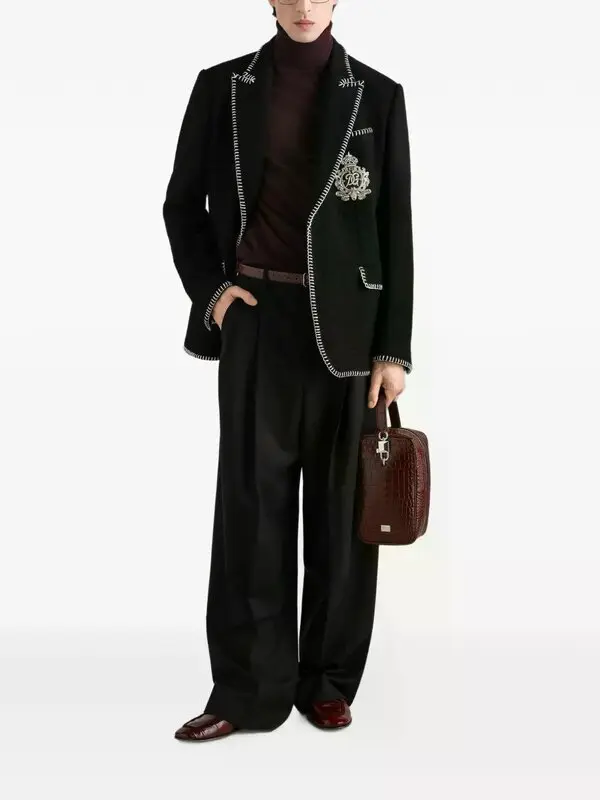 Dolce & Gabbana Tweed Single-breasted Jacket With Embroidery