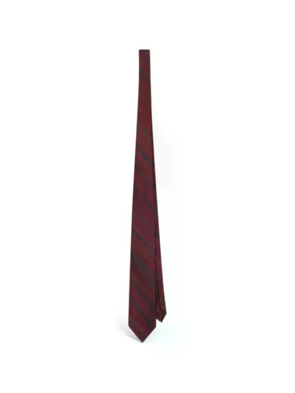 Dolce & Gabbana Striped-print Twill Tie - Red