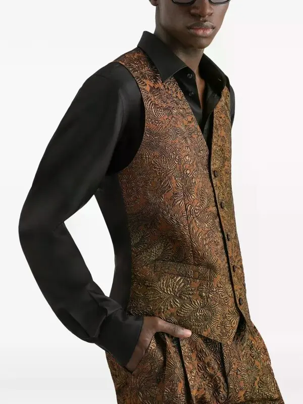 Dolce & Gabbana Single-breasted Brocade Vest
