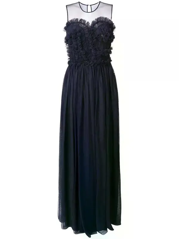 P.a.r.o.s.h Sleeveless Flared Maxi Dress