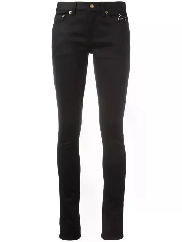 Saint Laurent Raw Low Waisted Skinny Jeans