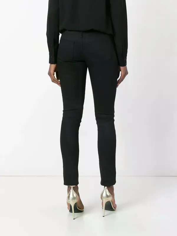 Saint Laurent Raw Low Waisted Skinny Jeans