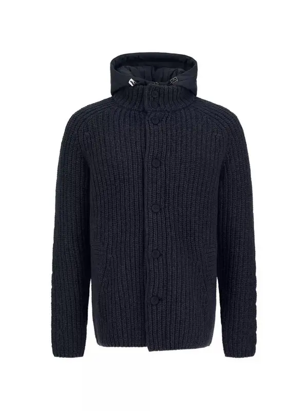 Herno Cable-knit Corncob-stitch Cardigan