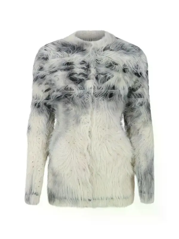 MAISON MARGIELA Leopard-pattern Faux-fur Cardigan