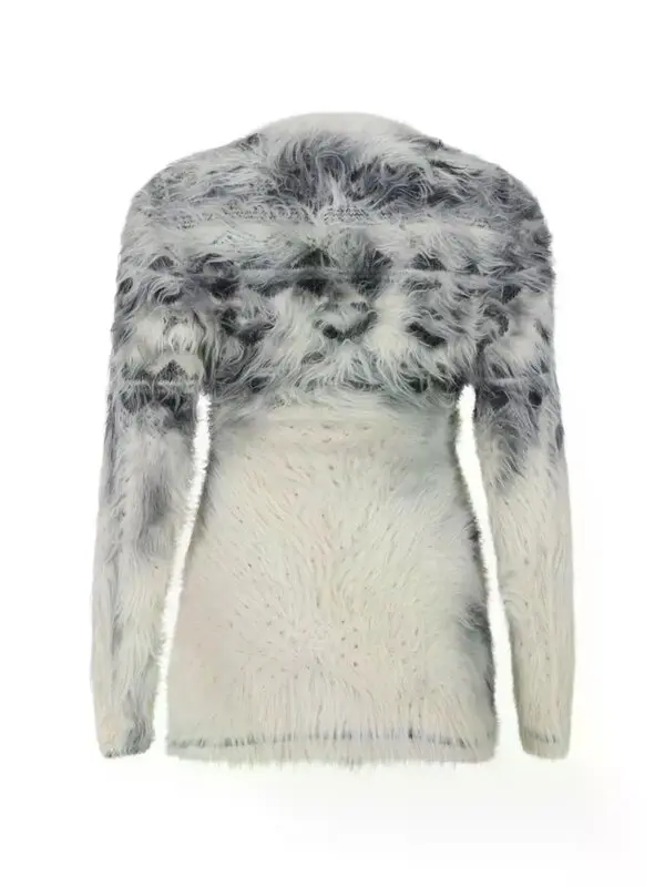 MAISON MARGIELA Leopard-pattern Faux-fur Cardigan