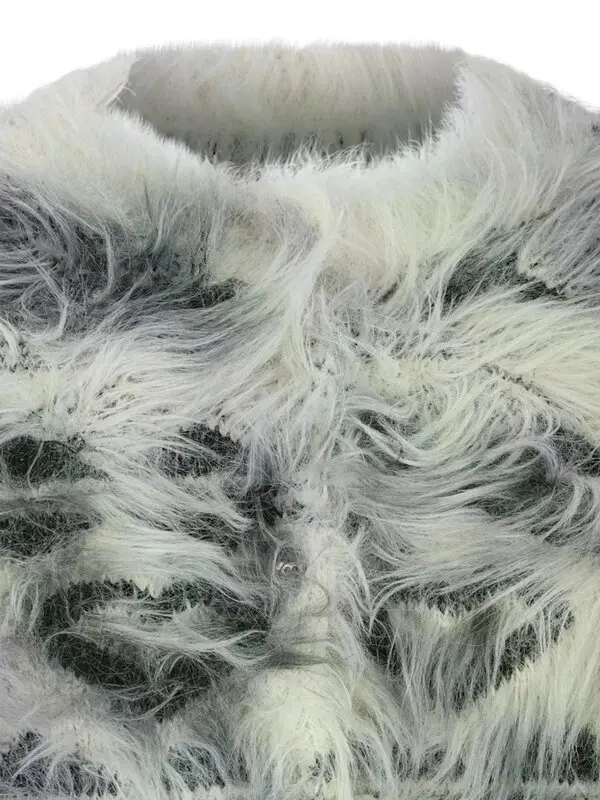 MAISON MARGIELA Leopard-pattern Faux-fur Cardigan