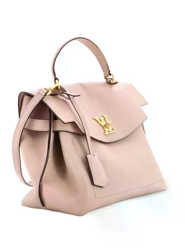 LOUIS VUITTON Lockme Ever Handbag Leather Mm Satchel - Neutrals