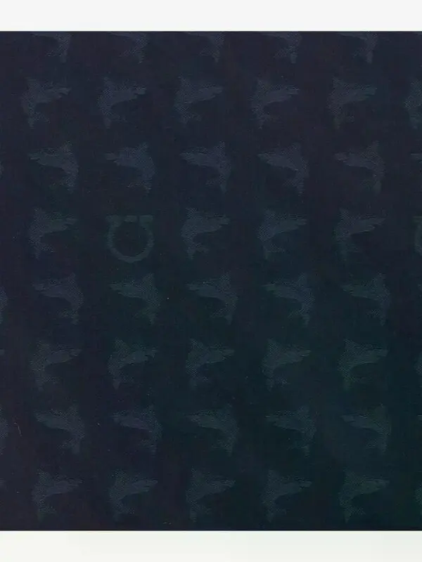 FERRAGAMO Shark Print Jacquard Scarf