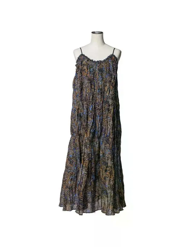 MULLER OF YOSHIOKUBO Strata Crinkled Cami Maxi Dress - Brown