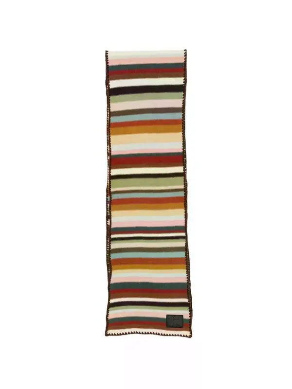 Paul Smith Signature Stripe Wool Scarf - Neutrals