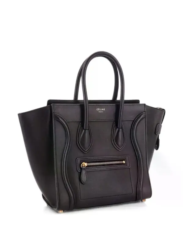 Celine Luggage Bag Smooth Leather Micro Tote Bag
