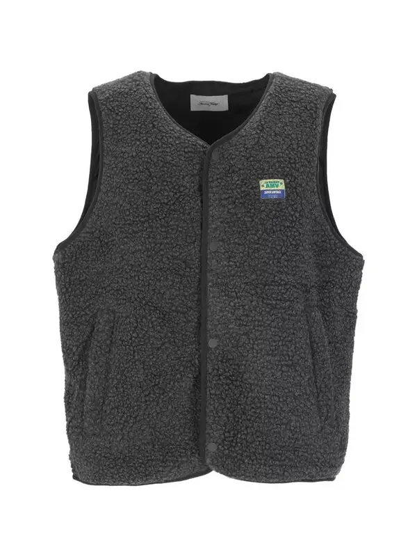 American Vintage Hoktown Fleece Logo-patch Gilet