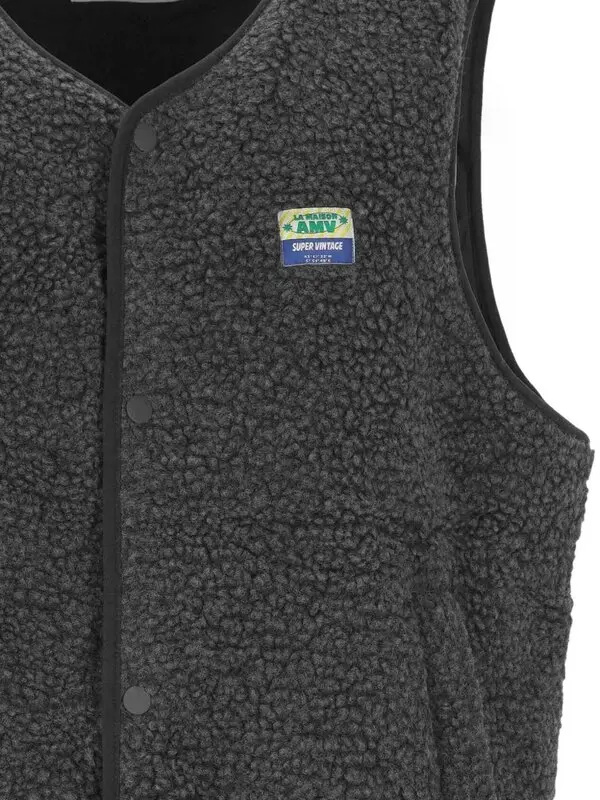 American Vintage Hoktown Fleece Logo-patch Gilet