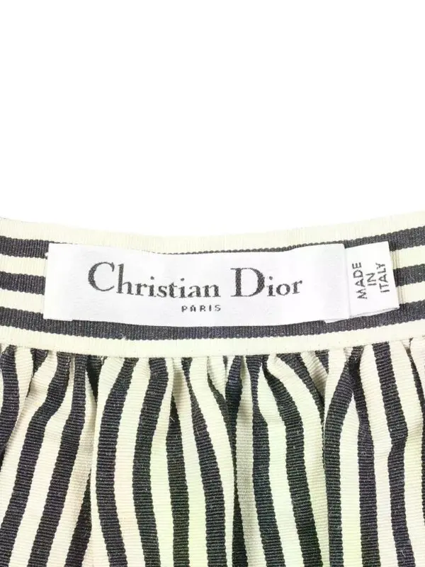 Dior 2021 Cruise Striped Linen Midi Skirt