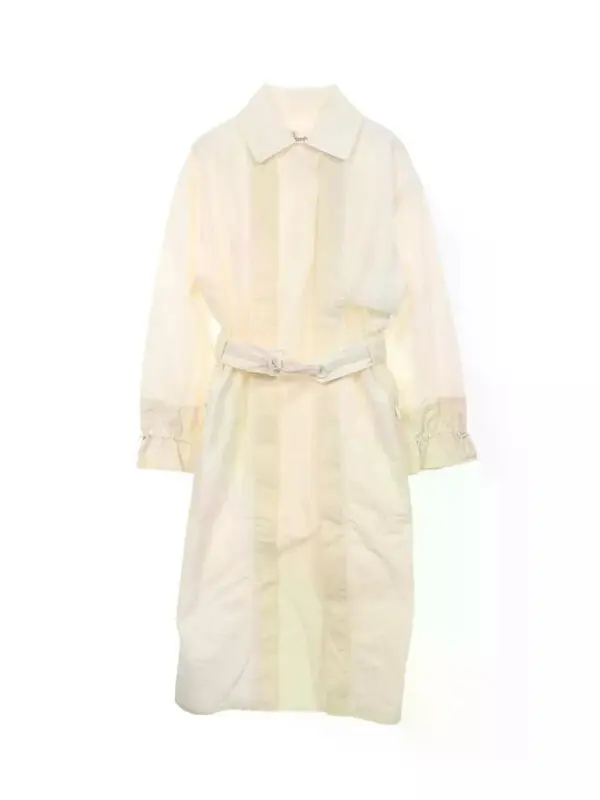 Hermès Convertible-collar Belted Cotton Coat