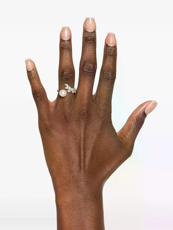 SWAROVSKI Mesmera Crystal Pearl Ring - Silver