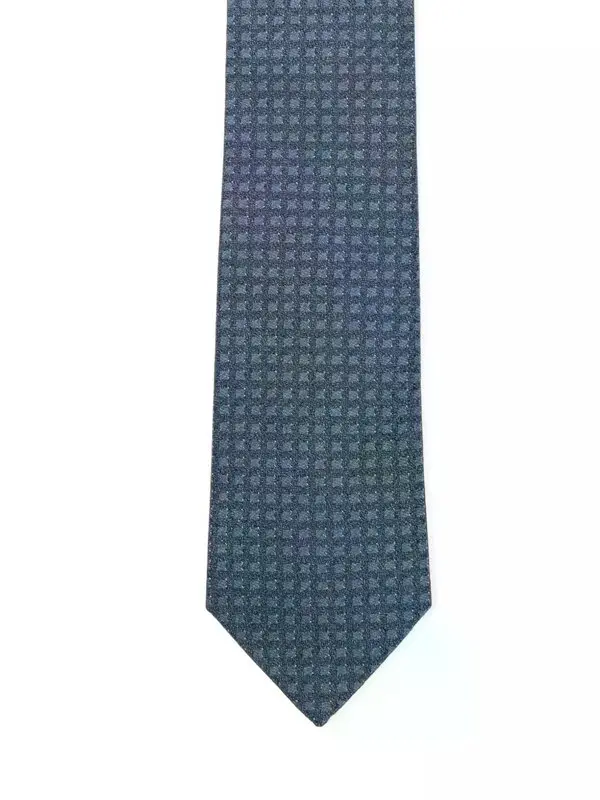 Canali Geometric-pattern Tie - Blue