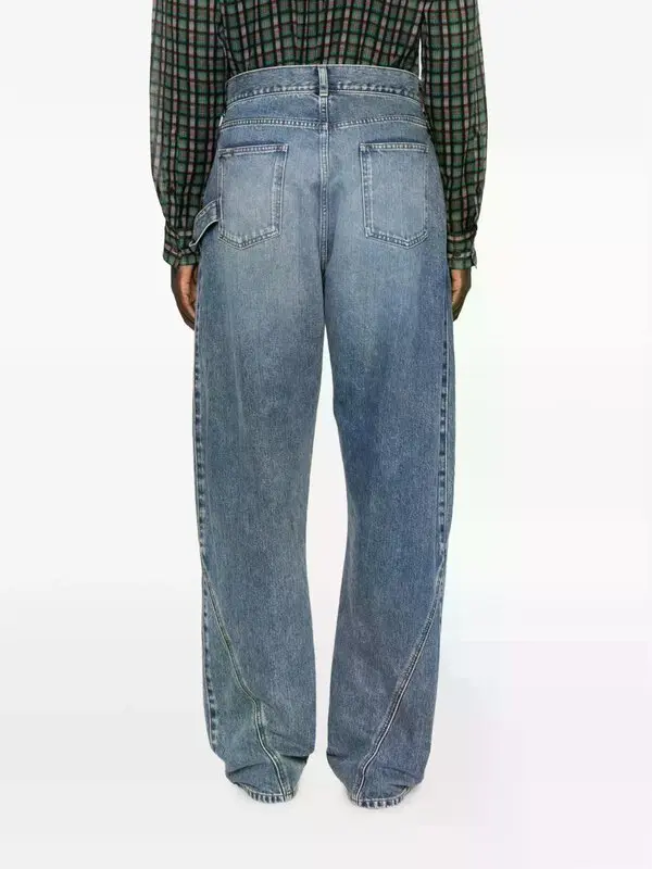 JW Anderson Twisted Workwear Denim Jeans In Mid