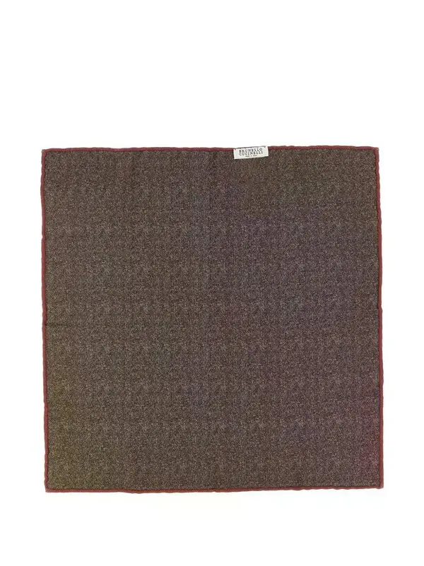 Brunello Cucinelli Pinstripe-pattern Pocket Square - Brown