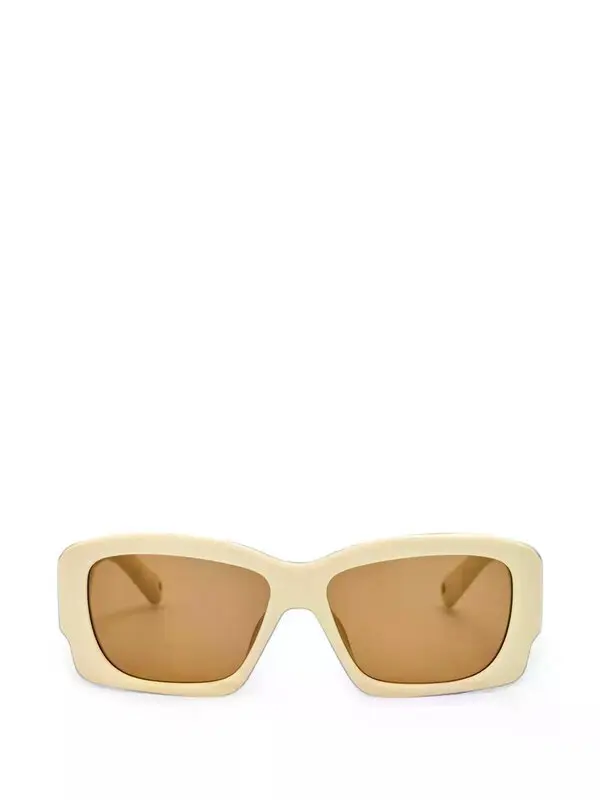 Jacquemus Croisiere Rectangle-frame Sunglasses - Neutrals