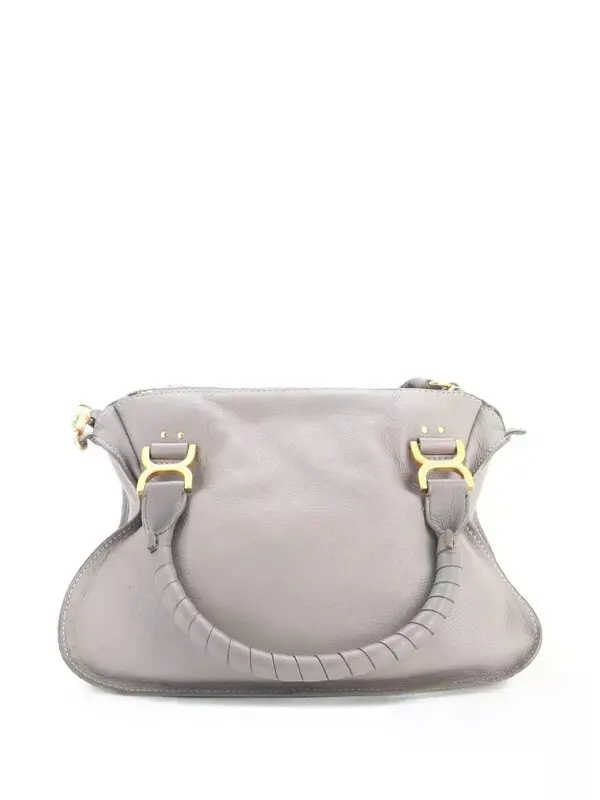 Chloé Marcie Leather Medium Satchel - Grey