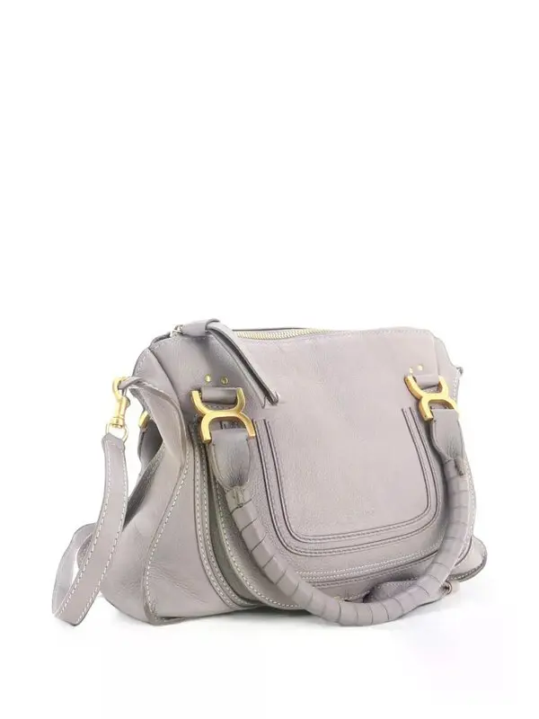 Chloé Marcie Leather Medium Satchel - Grey