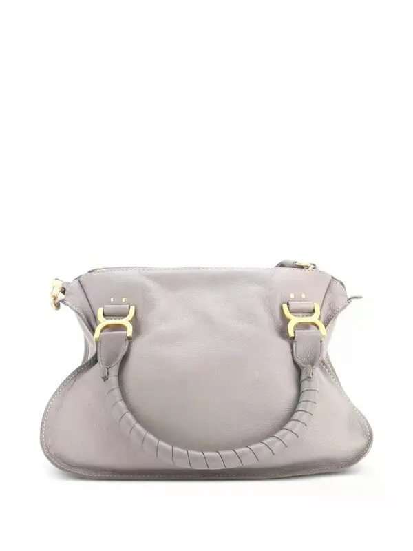 Chloé Marcie Leather Medium Satchel - Grey