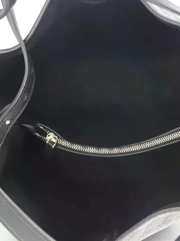 Gucci Gg Emblem Gg Embossed Leather Medium Bucket Bag