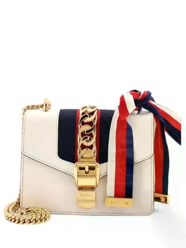 Gucci Sylvie Chain Shoulder Bag Leather Mini Crossbody Bag