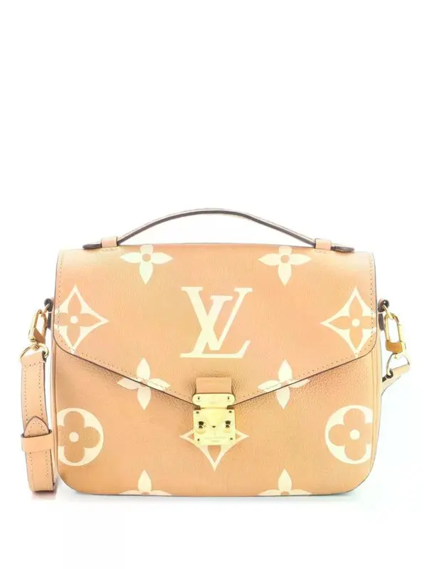 LOUIS VUITTON Bicolor Monogram Empreinte Giant Pochette Metis Crossbody Bag - Neutrals