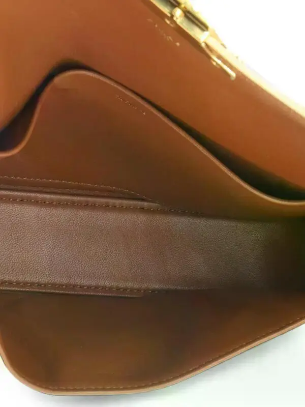 Celine Triomphe East-west Shoulder Bag In Coated Canvas - Neutrals