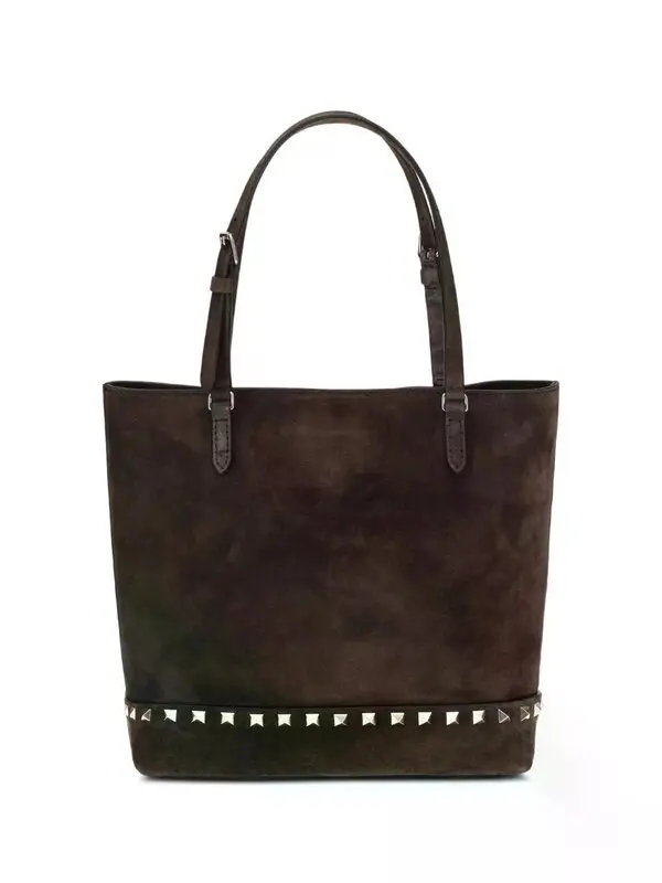 Valentino Garavani Small Rockstud Suede Tote Bag