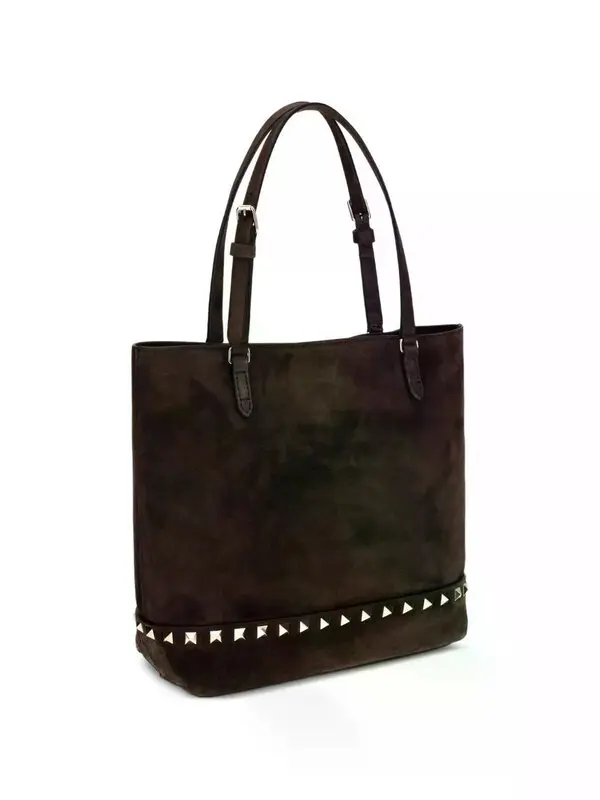 Valentino Garavani Small Rockstud Suede Tote Bag